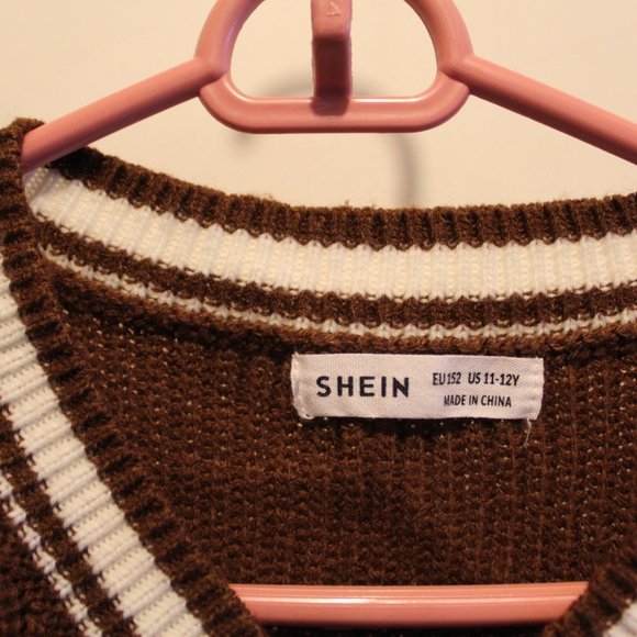 SHEIN | Shirts & Tops | 2 Shein Kids Sweater Vests Brown Blue Size 112 ...